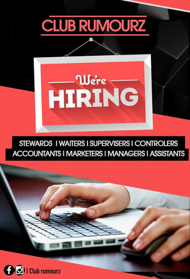 Club Rumors - Accountants, Cashiers, Supervisors, Marketers and Waiters ...